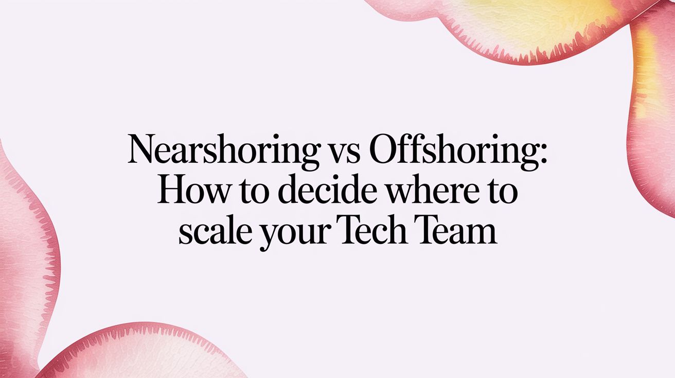 Nearshoring vs Offshoring: A Founder's Guide to Not Messing It Up