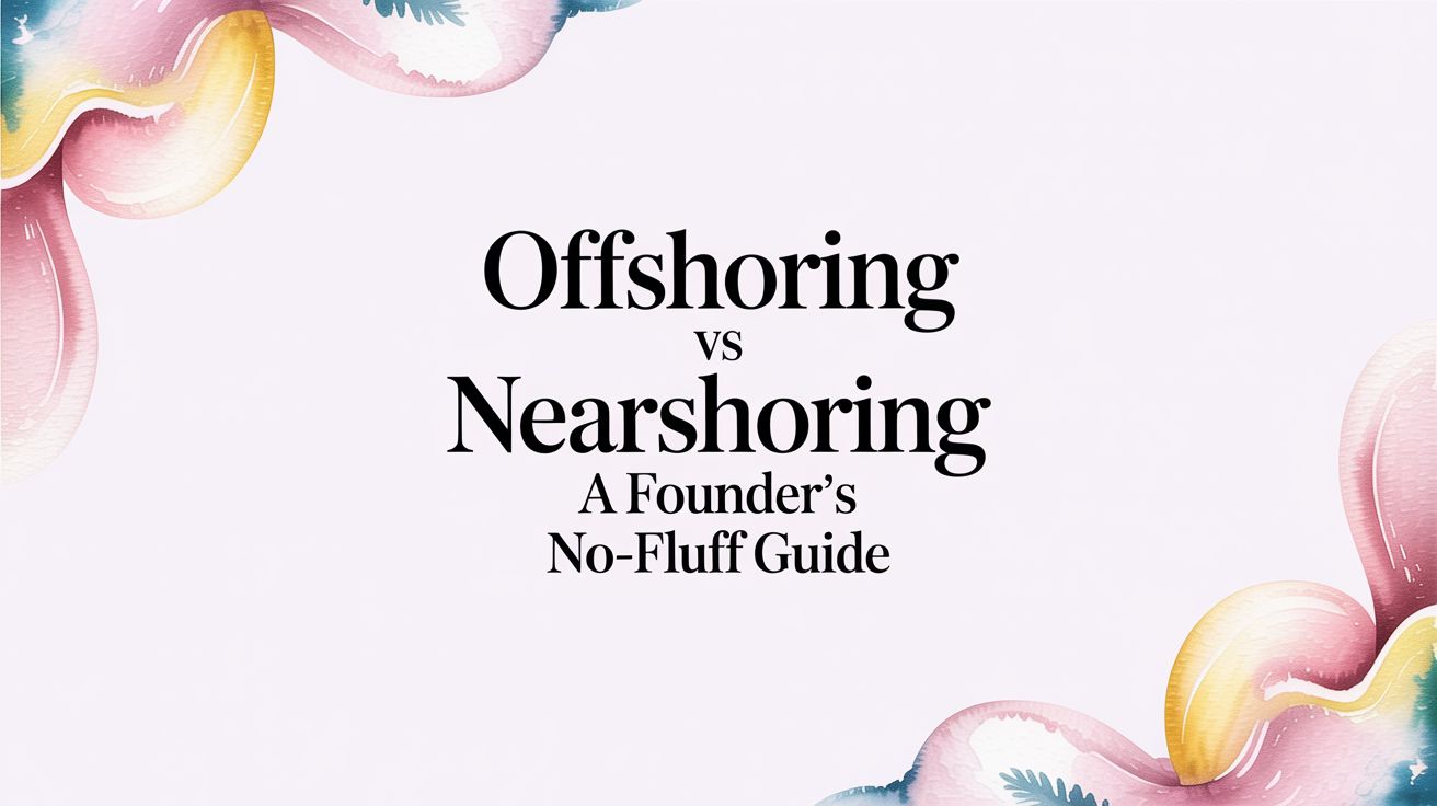 Offshoring vs Nearshoring: A Founder's No-Fluff Guide